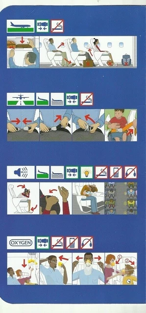 BRITISH AIRWAYS AIRBUS A320 Issue 4 Airline Safety Card £12.00 ...