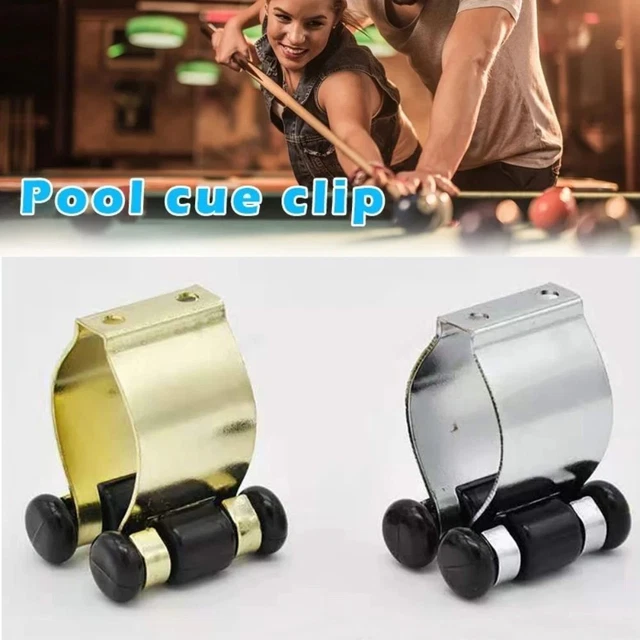WALL MOUNT HANGER Pool Table Cue Stick Clip Rod Clamp Billiard Cue ...