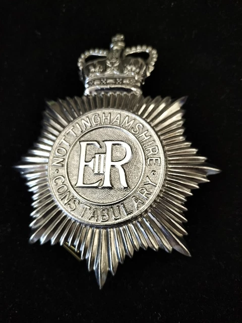 OBSOLETE NOTTINGHAMSHIRE CONSTABULARY Police Helmet Plate Badge £22.50 ...