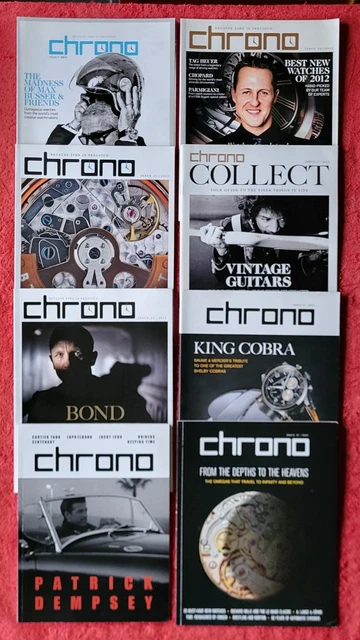 CHRONO MAGAZINE WATCH COLLECTION x8 ROLEX OMEGA JAMES BOND BELL ROSS ...