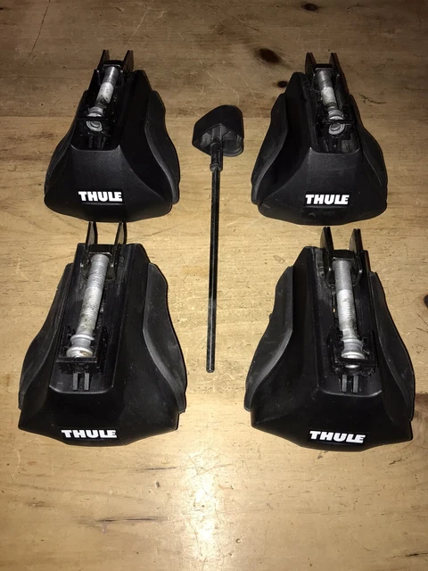 THULE 755 FOOTPACK Inc 4 Tensioners, Bar End Covers, 4 Locks & Key £52. ...
