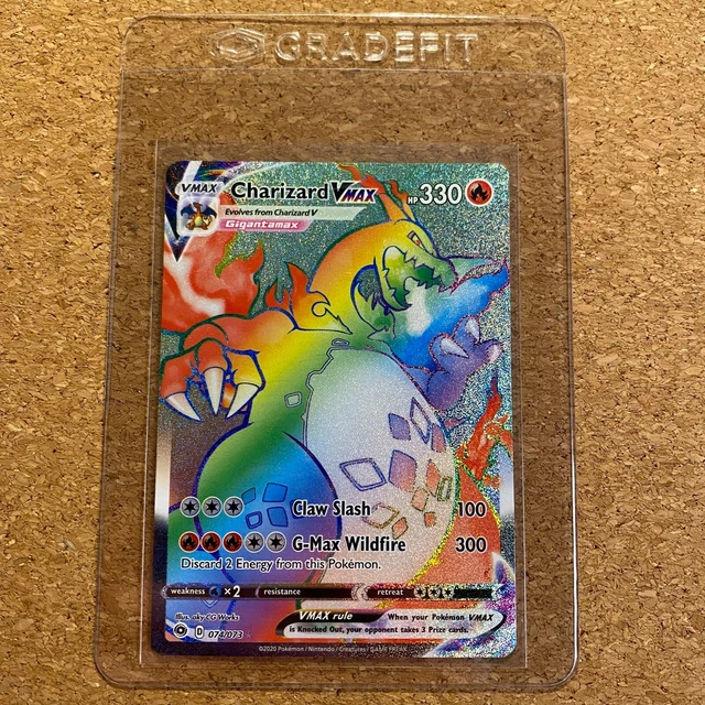 CHARIZARD VMAX RAINBOW Rare Card Champions Path 074/073 EUR 171,95 ...