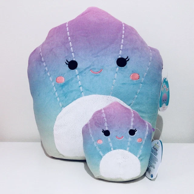 SQUISHMALLOWS SHAUNA THE Shell Scallop Bnwts 12" & 5" Kellytoys Rainbow ...