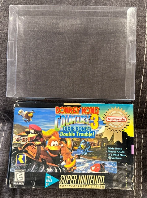 DONKEY KONG COUNTRY 3 Dixie Kongs Double Trouble Super Nintendo SNES ...