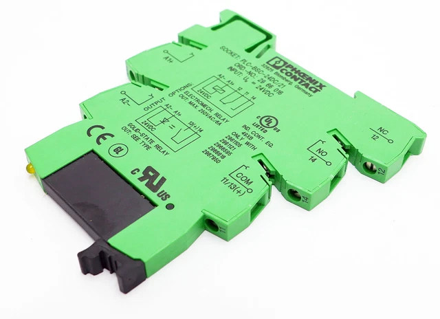 PHOENIX CONTACT SOCKEL PLC-BSC-24DC/21 2966016 + Relais 2966595 -used ...