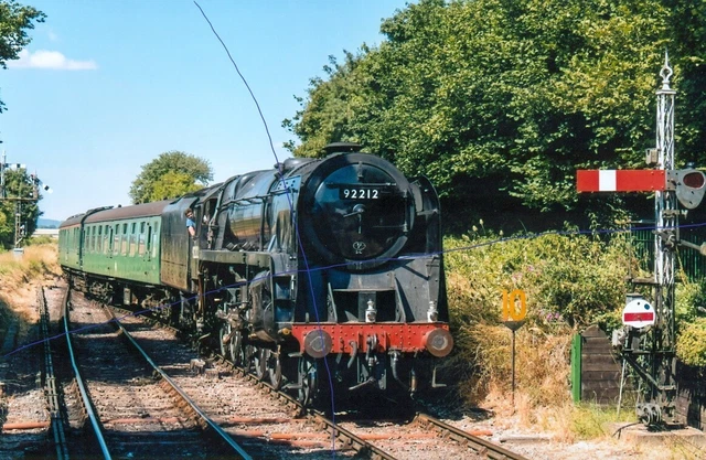 BRITISH RAILWAY PHOTO Engine 9F Standard Photograph Br Train Loco 92212 ...