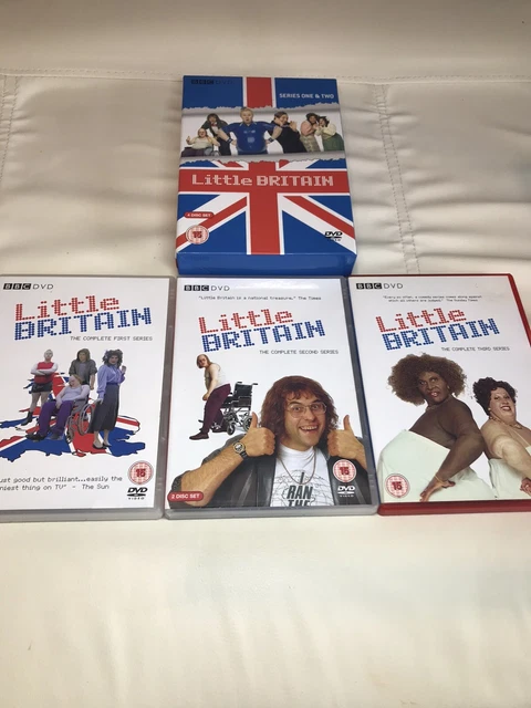 LITTLE BRITAIN COMPLETE Series 1-3 DVD Box Set Collection Bundle David ...