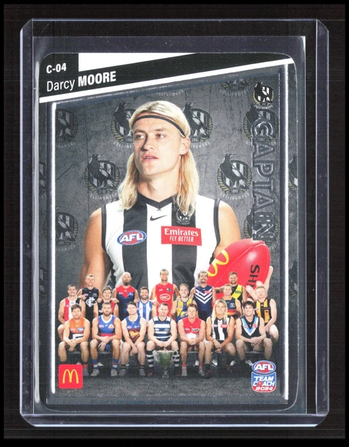 AFL 2024 TEAMCOACH Mcdonalds Captain Collingwood Darcy Moore C-04 CB-2 ...