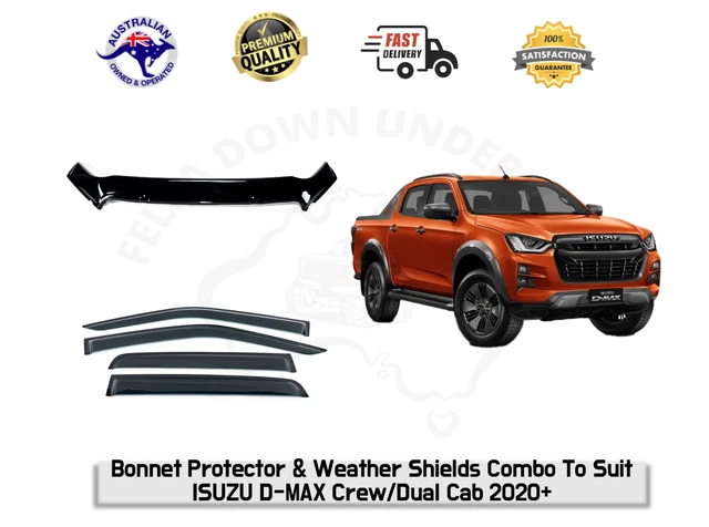 BONNET PROTECTOR WEATHER Shields To Suit Isuzu D-max Dmax Crew Dual Cab ...