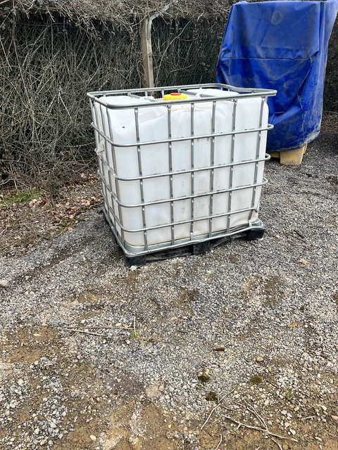 1000 LITRE IBC Liquid Storage Container Tank. Water. Fuel. Diesel. Oil ...