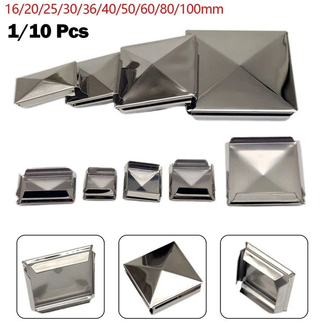 COLUMN CAP LONG Lasting Durability Protect Secure Fit Silver Square ...