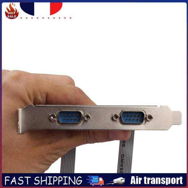 # PORT COM mâle série RS232 DB9 à 2 ports vers câble IDC 10 broches ...