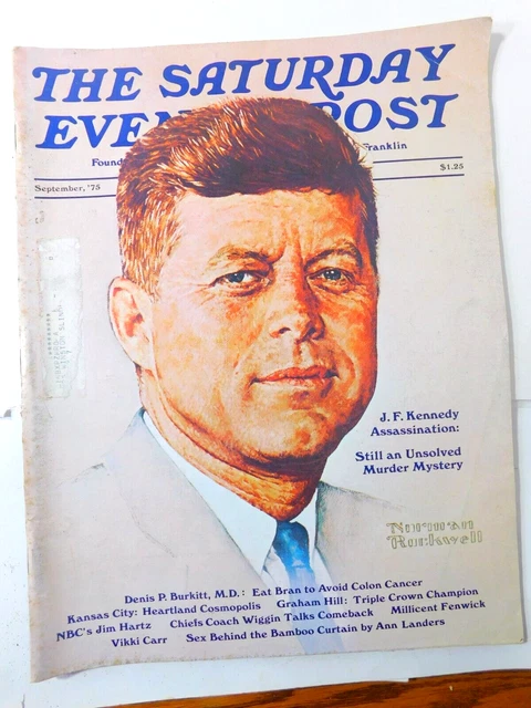 1975 SATURDAY EVENING Post Magazine by Norman Rock- John F. Kennedy £9. ...