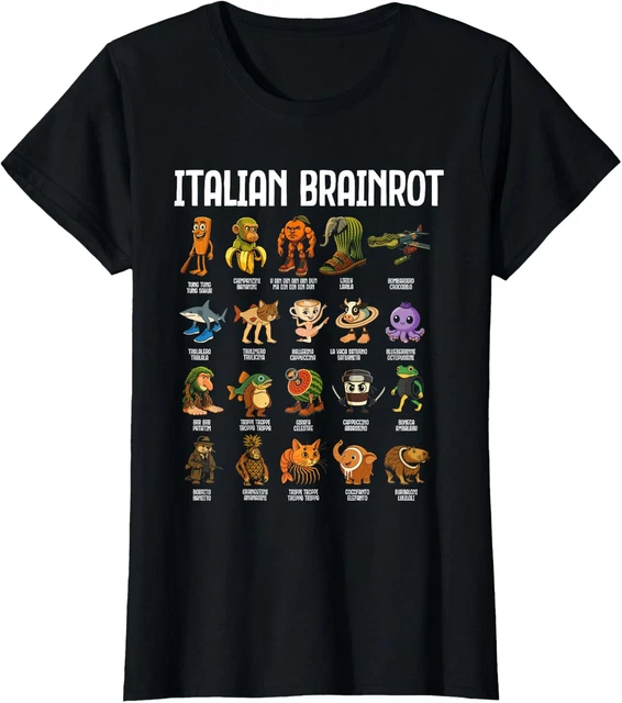 ITALIAN BRAIN ROT Italian Brainrot Funny Memes Lover Ladies' Crewneck T ...