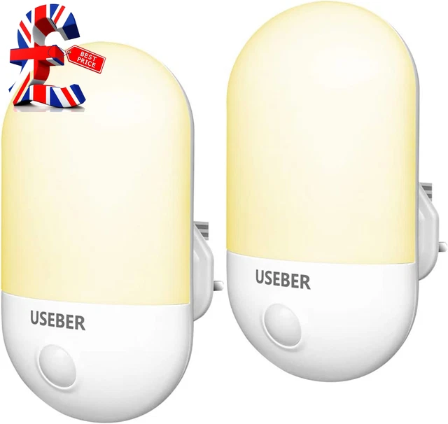 NIGHT LIGHT SOCKET [2 Pack],Plug in Wall Night Light Kids with Dusk to ...