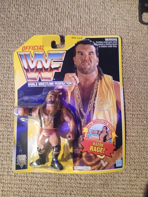 RAZOR RAMON WWF Scott Hall WCW WWE Hasbro Yellow Card 1993 Wrestling ...