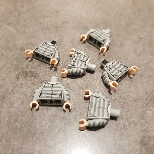LEGO MINIFIGURE TORSO Assembly 973pb4015c01 Light Bluish Gray x6 p ...