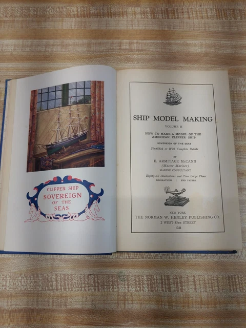 CLIPPER SHIP MODEL making Book with Blueprints and Charts 1931 E ...
