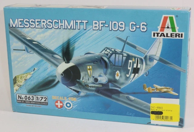 ITALERI BAUSATZ - Messerschmitt Bf-109 G-6, 1:72, Nr. 063, in OVP #23-R678/R EUR 11,99 - PicClick DE