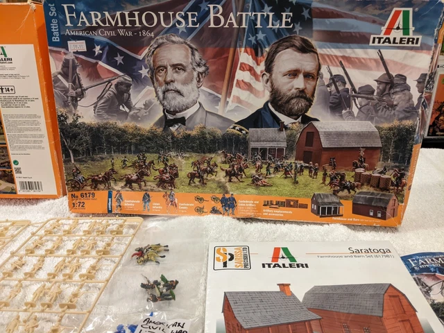 ITALERI IT6179 FARMHOUSE Battle American Civil War Model Kit-Scale 1:72 ...