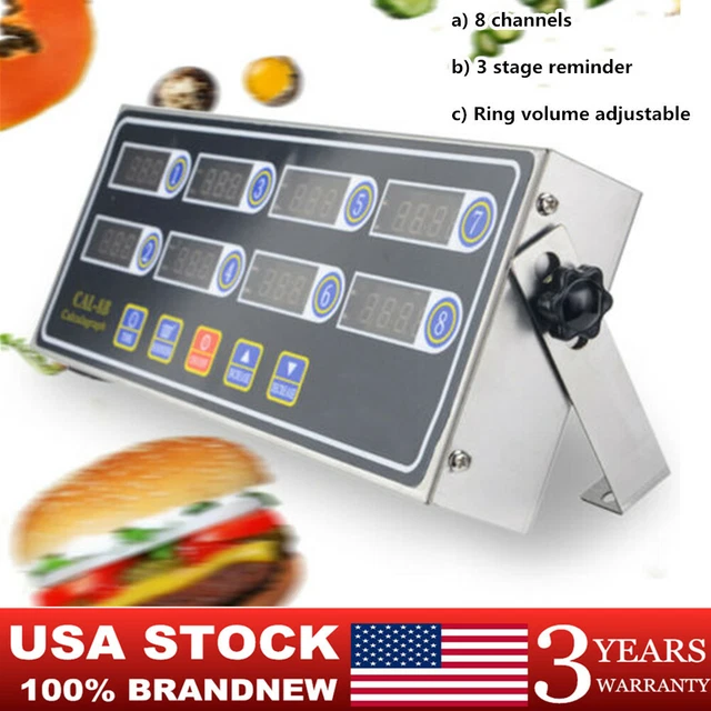 COMMERCIAL KITCHEN RESTAURANT Timer Loud Alarm Cooking Calculagraph 8 ...