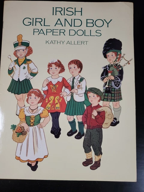 IRISH GIRL AND Boy Paper Dolls Book by Kathy Allert Dover Uncut $5.00 ...
