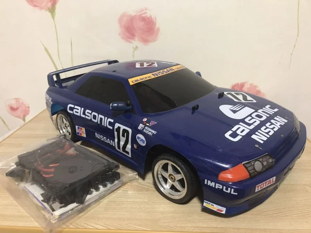 VINTAGE 1/10 KYOSHO Calsonic Skyline Gt-R R32 Engine Car Radio Control ...