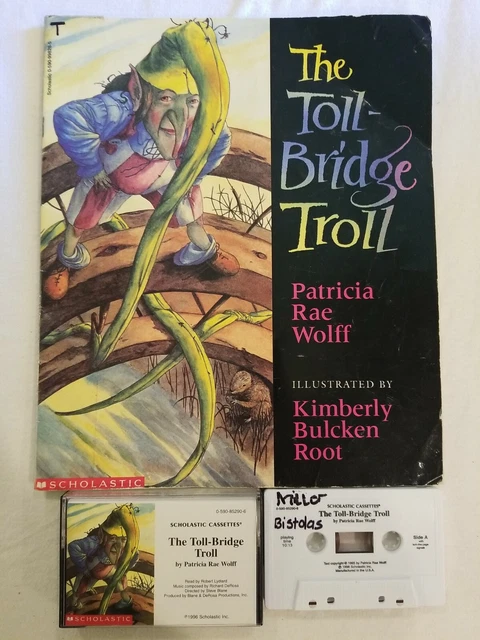 1995 VTG THE Toll Bridge Troll Paperback Book/Cassette Scholastic Free ...