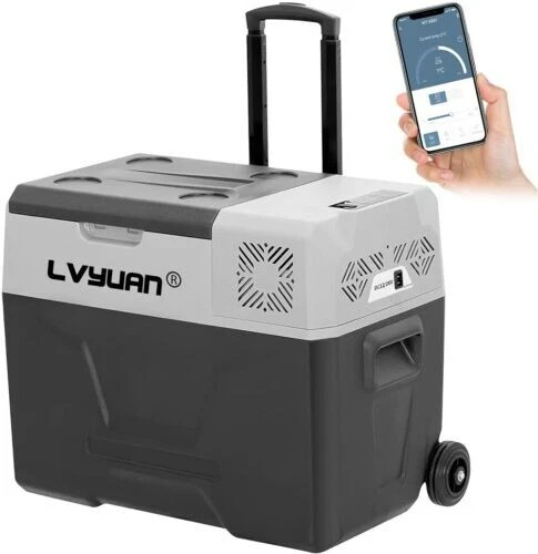 LIBERTY 45L COMPRESSOR Wheeled Camping Cooler Coolbox 12v Mains *FREE P ...