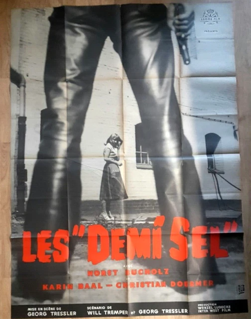 ANCIENNE AFFICHE CINÉMA " les demi-sel" Hortz Bucholz 1956, 156x114 EUR ...