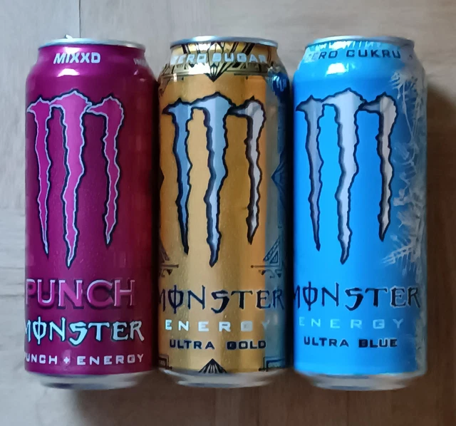 MONSTER ENERGY DOSEN 3x Can leer empty PUNCH ENERGY MIXXD ULTRA BLUE ...