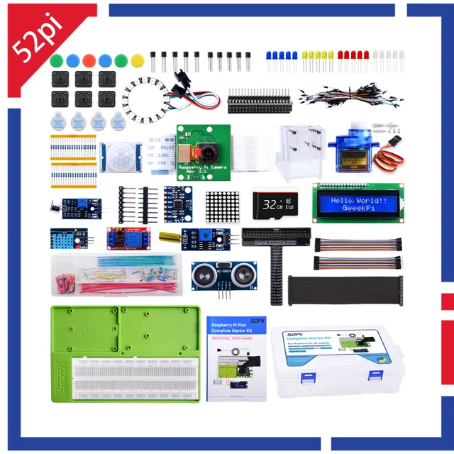 RASPBERRY PI COMPLETE Starter Kit DIY Electronic Project LED Sensor ...