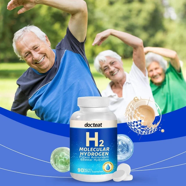 H2 MOLECULAR HYDROGEN Capsules 90pcs Antioxidant & Hydration Water ...