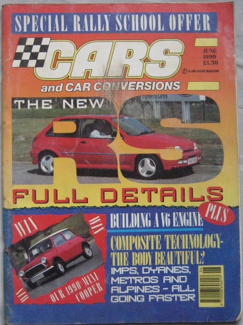 CARS & CAR Conversions magazine June 1990 featuring Ford Fiesta RS ...