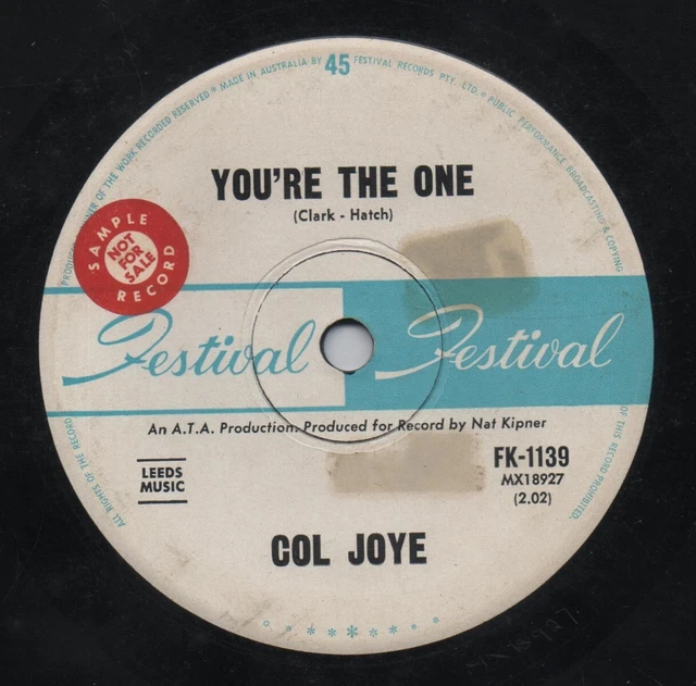 COL JOYE Rare 60's Aust Promo Only 7" OOP Teen Pop Single "You're The ...