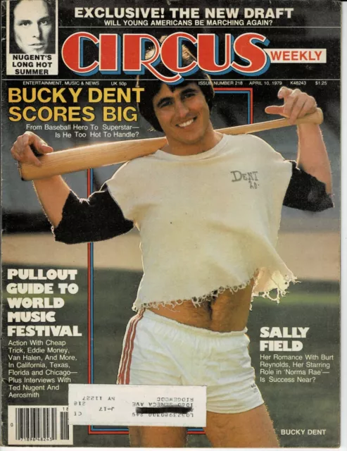 Rare Circus Magazine 1979 Bucky Dent Ted Nugent Sally Field Aerosmith Mineo Eur 1143