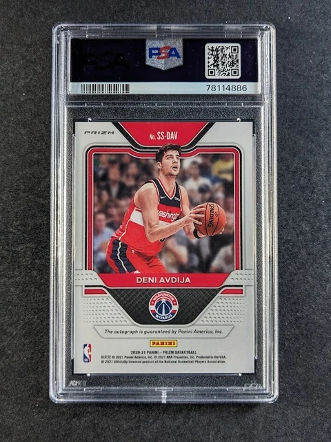 2020-21 PANINI PRIZM DENI AVDIJA Auto Red Choice Rookie RC #SS-DAV PSA ...