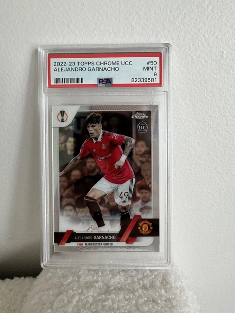 2022-23 TOPPS CHROME UCC Alejandro Garnacho Manchester United PSA 9 EUR 91,63 - PicClick FR