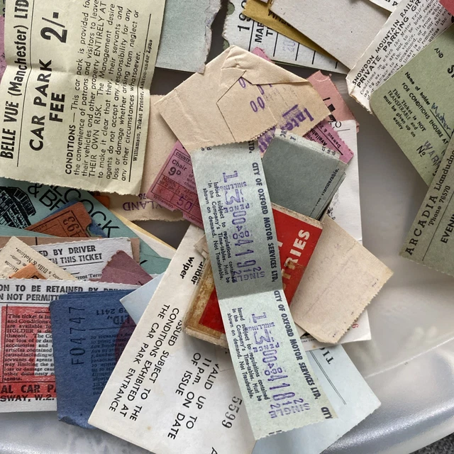 SELECTION OF rail/ bus/ coach/ platform tickets theatre car parks and ...