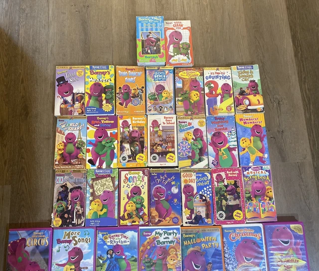 BARNEY & FRIENDS VHS Lot of 45 TV Show PBS Rhyme Time Rhythm Kids ...