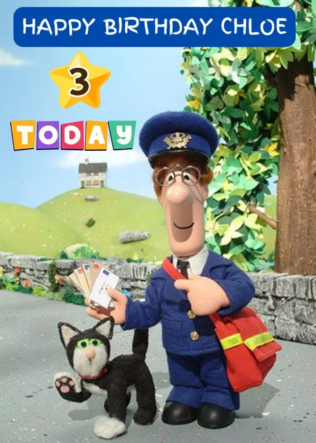 POSTMAN PAT HAPPY Birthday Card personalised Son, Daughter, Niece all 📮 ...