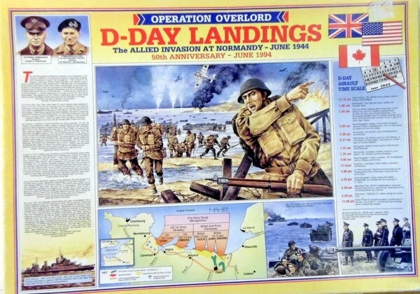 OPERATION OVERLORD D-DAY LANDINGS 50TH Ann. 1000 pc JIGSAW PUZZLE ...