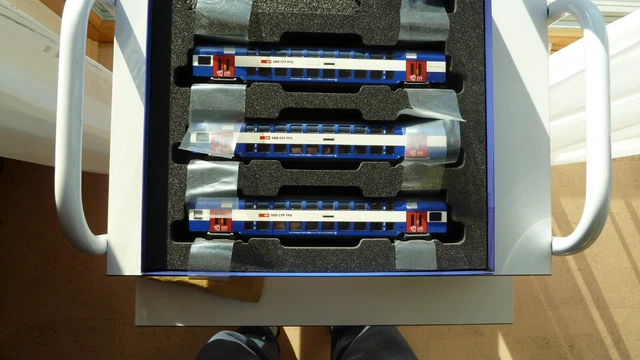 ROCO 64173, H0, DC, 3er Set Doppelstockwagen der SBB, top Zustand, in ...