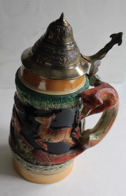 BEER STEIN - Vintage German Original King Bier Stein / Tankard with Fox ... BEER STEIN - Vintage German Original King Bier Stein / Tankard with Fox ...