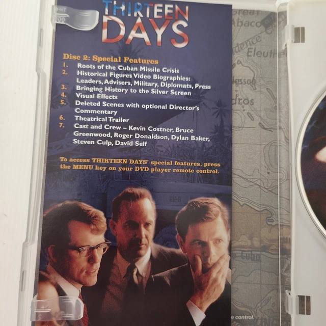 THIRTEEN DAYS DVD 2 Disc Kevin Costner War Drama Thriller R4 Free ...