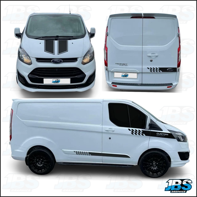 FORD TRANSIT CUSTOM Chequered Van Sport FULL Graphics Decals Styling ...