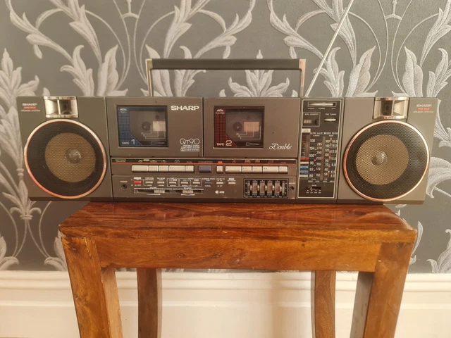 1980'S VINTAGE SHARP Rare Qt90 Twin Cassette Ghetto Blaster Boombox With Tapes £449.99 - PicClick UK