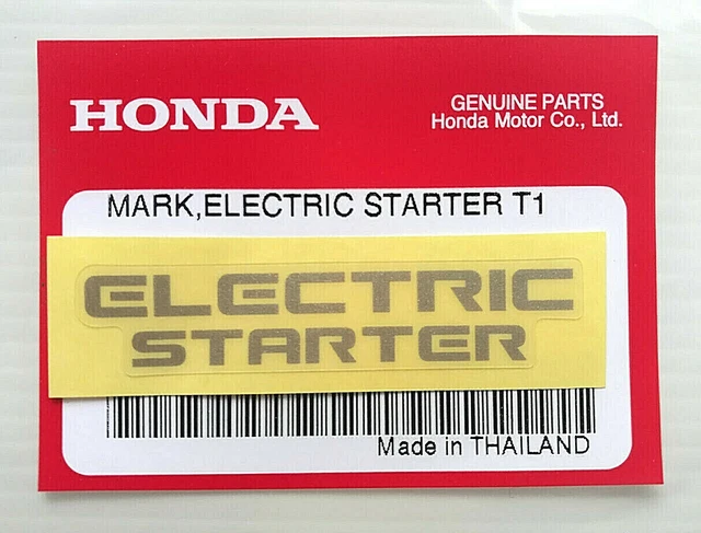 ORIGINAL HONDA ELECTRIC STARTER Aufkleber-SILBER-Sticker-Logo-Emblem ...