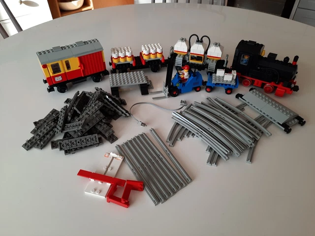 LEGO 7722 GÜTERZUG mit Dampflok & 7813 Shell-Wagon von 1985/86 ...