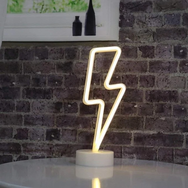 NEON SIGN LED Light Warm White Battery Operated Table Decoration Lamp ...